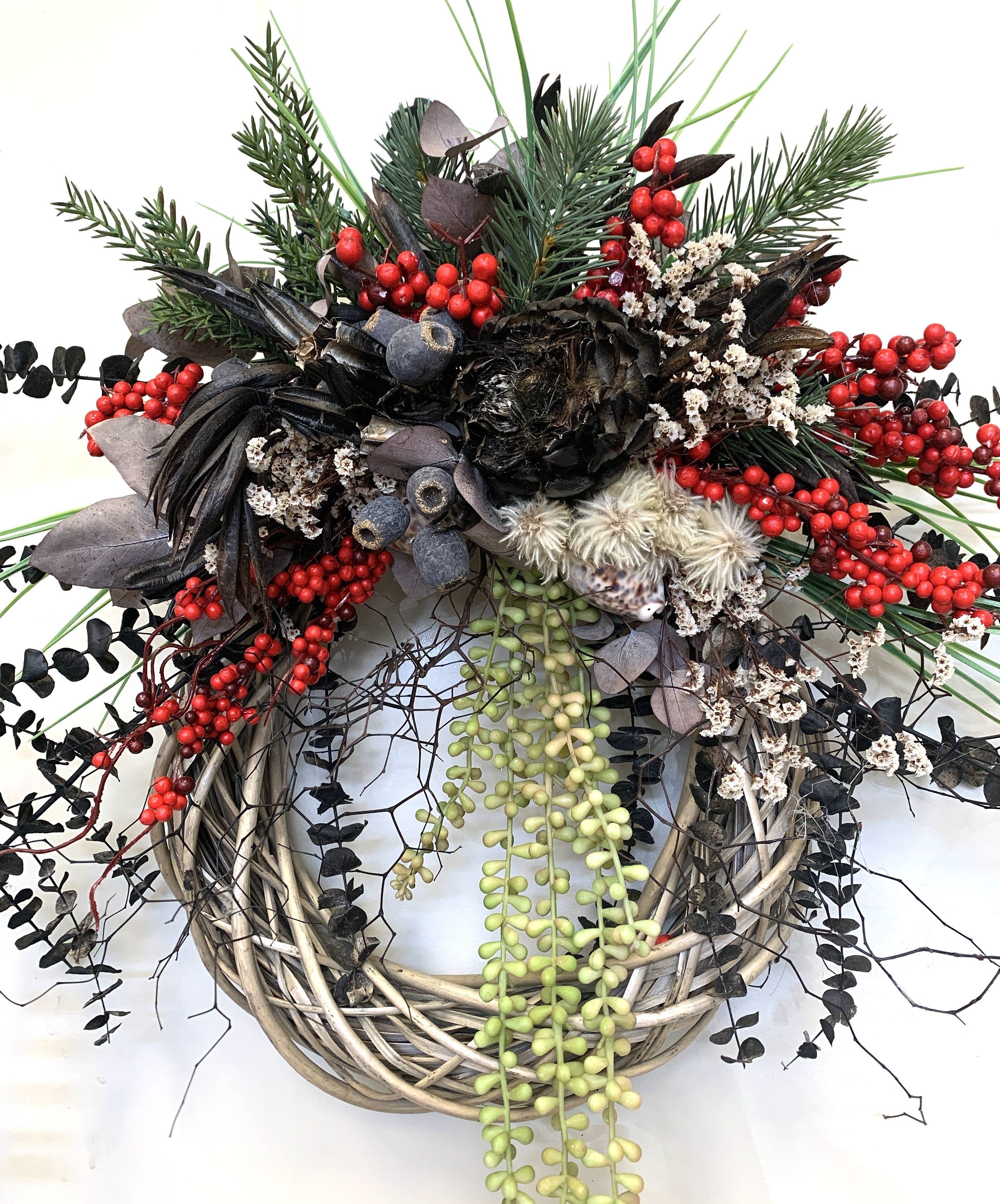 Red Berry Wreath – Gails Floral Studio